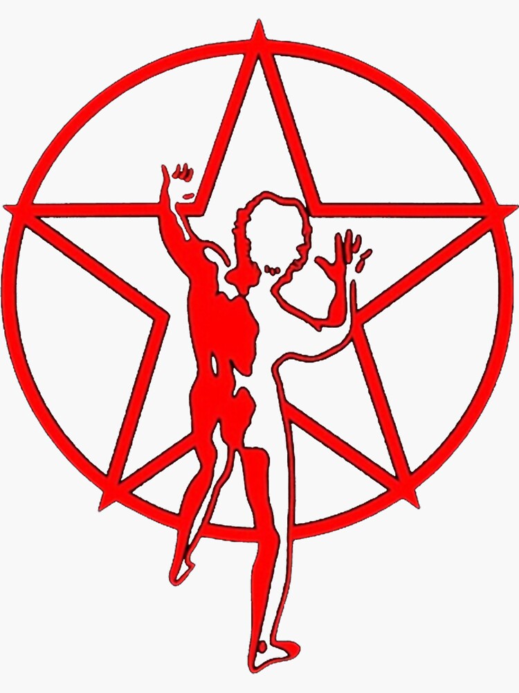 "red starman logo" Sticker for Sale by GordBamforde | Redbubble