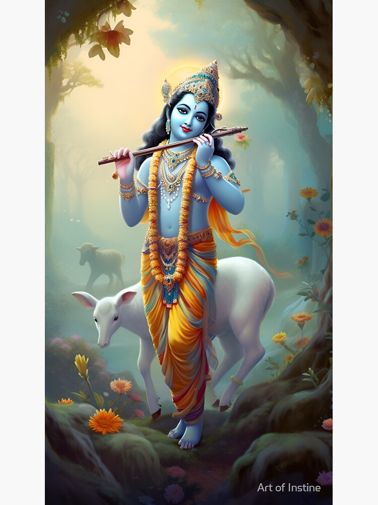 "Lord Krishna" Sticker for Sale by Instine Issac | Redbubble