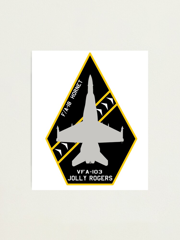"VFA-103 "Jolly Rogers" F/A-18 Hornet Patch style design" Photographic ...