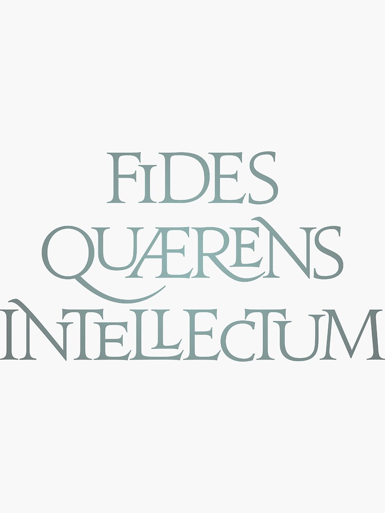 "Fides quaerens intellectum v.3" Sticker for Sale by x1brett | Redbubble