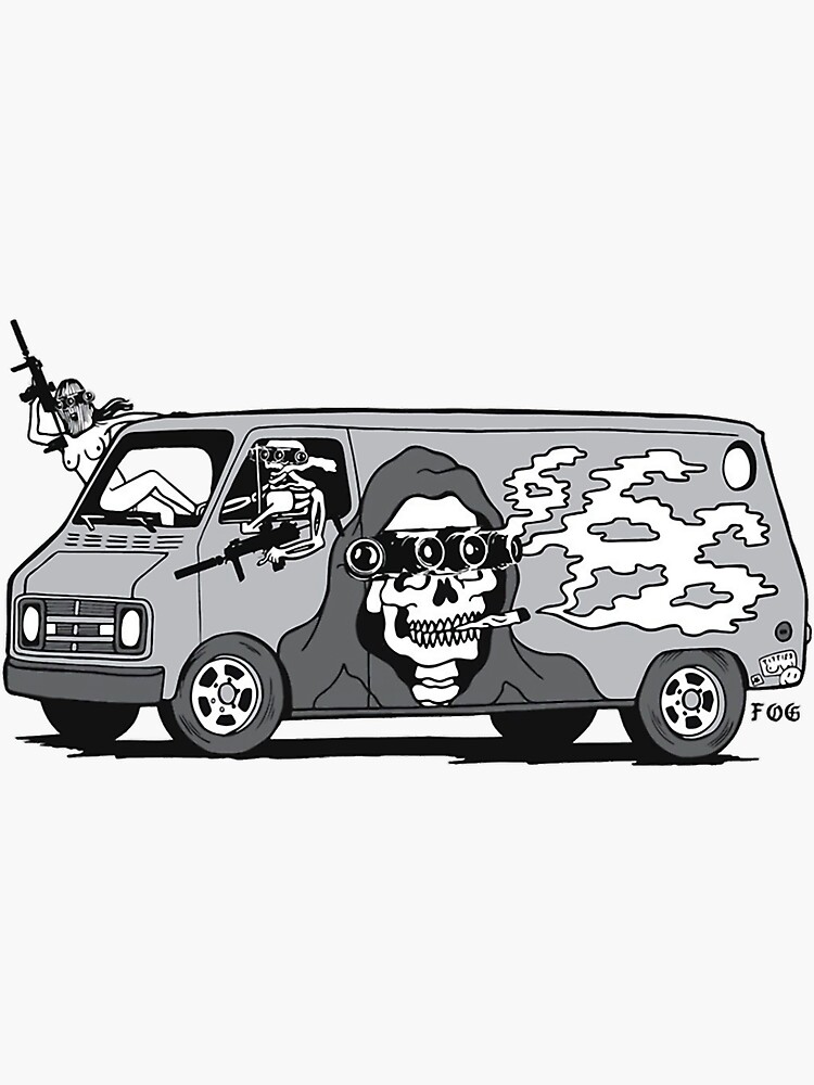 "FOG Van" Sticker for Sale by DonatellaEspera | Redbubble
