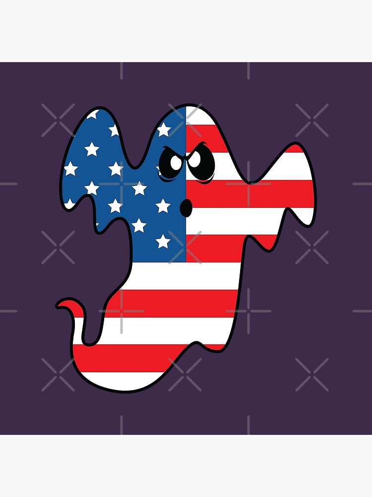 "American flag ghost " Poster for Sale by Donutlovers | Redbubble