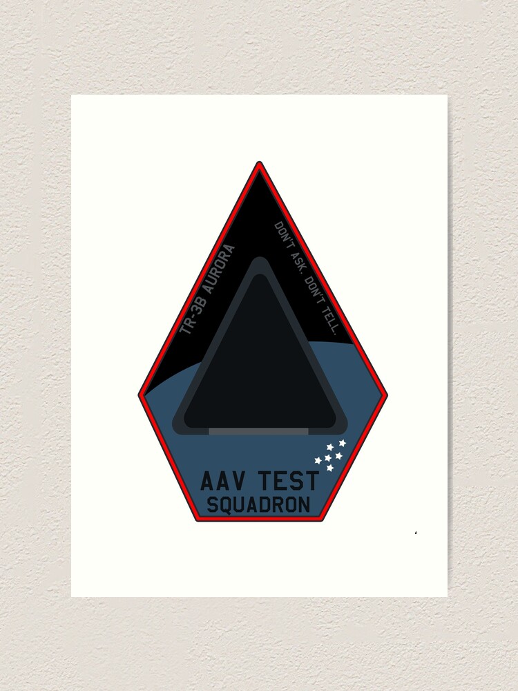 "TR-3B "Aurora" Spaceplane Black Triangle Fantasy Patch" Art Print by ...