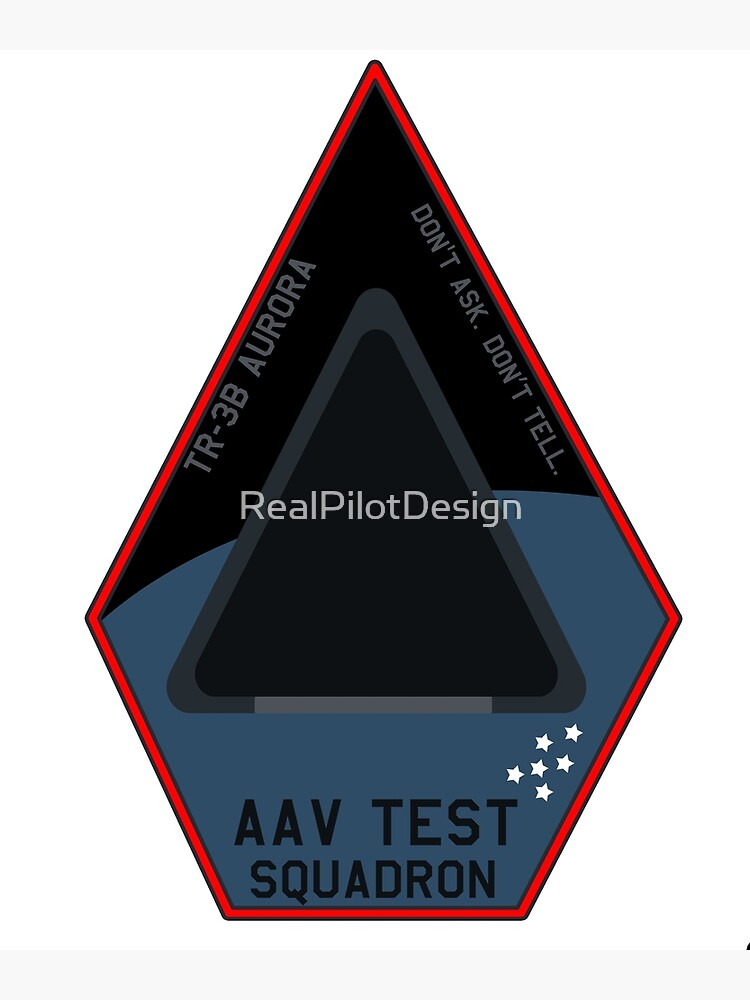 "TR-3B "Aurora" Spaceplane Black Triangle Fantasy Patch" Poster for ...