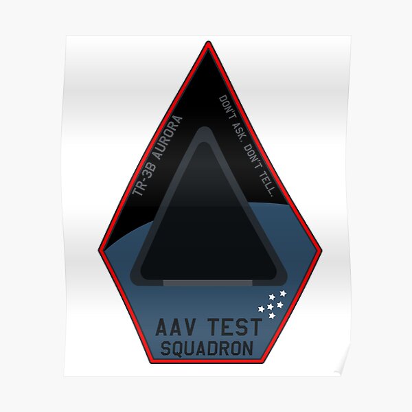 "TR-3B "Aurora" Spaceplane Black Triangle Fantasy Patch" Poster for ...