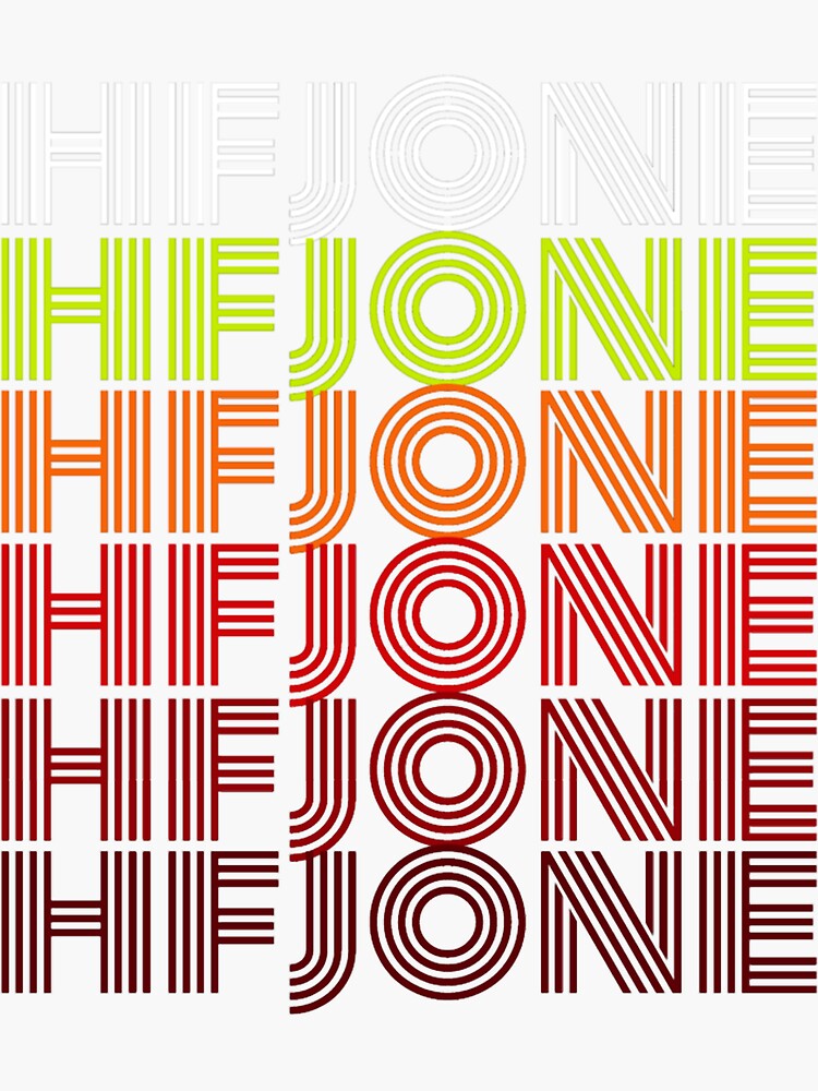 "Hfjone Vintage " Sticker for Sale by CalvinOOW | Redbubble