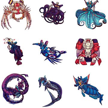 "Merformers- Assorted Bots set 2" Sticker for Sale by HystericalRT ...