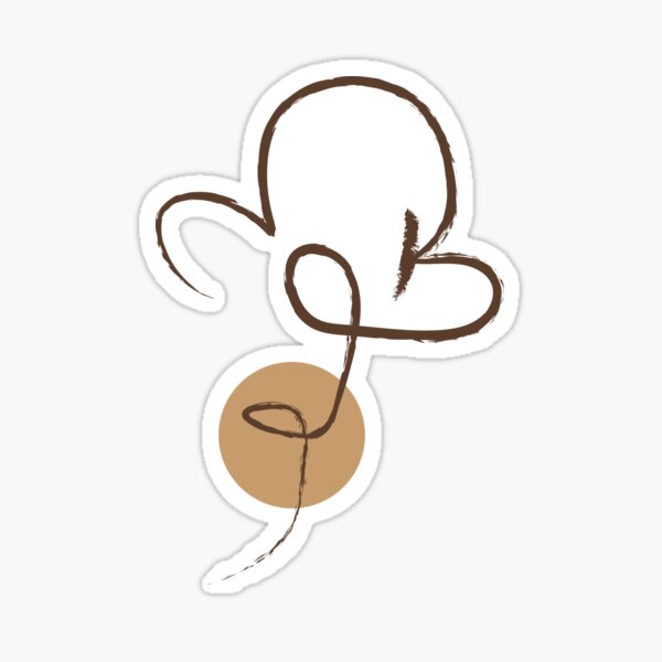 "One line art minimal drawing" Sticker for Sale by narin-narin007 ...