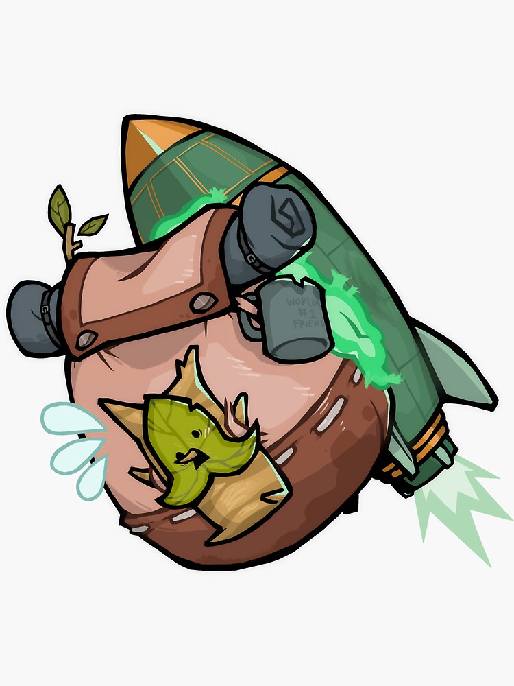 "Korok rocket space program" Sticker for Sale by Hayley Evans | Redbubble