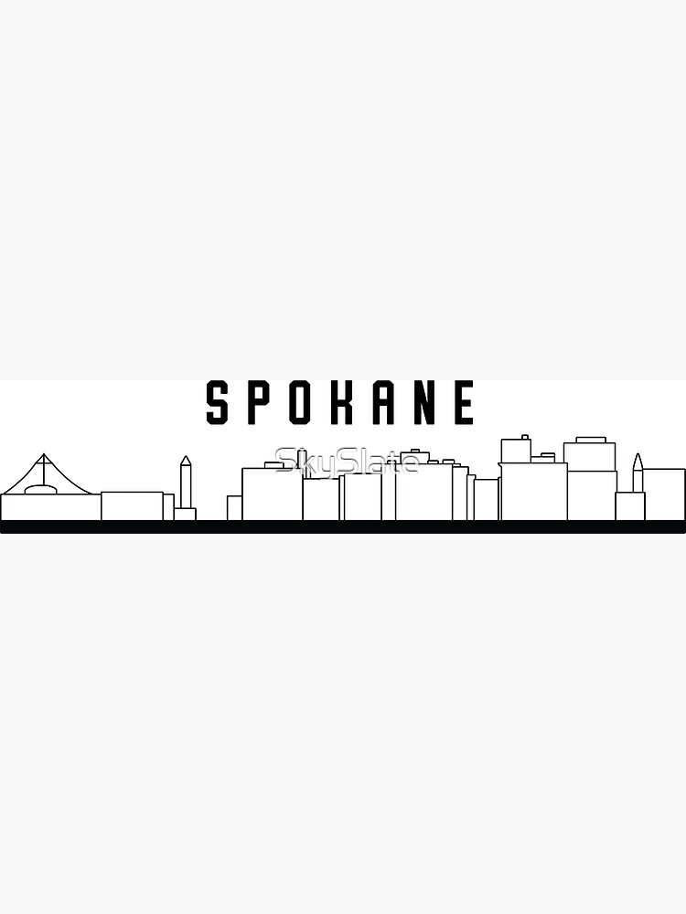 "Spokane Cityscape Line Art" Poster for Sale by SkySlate | Redbubble