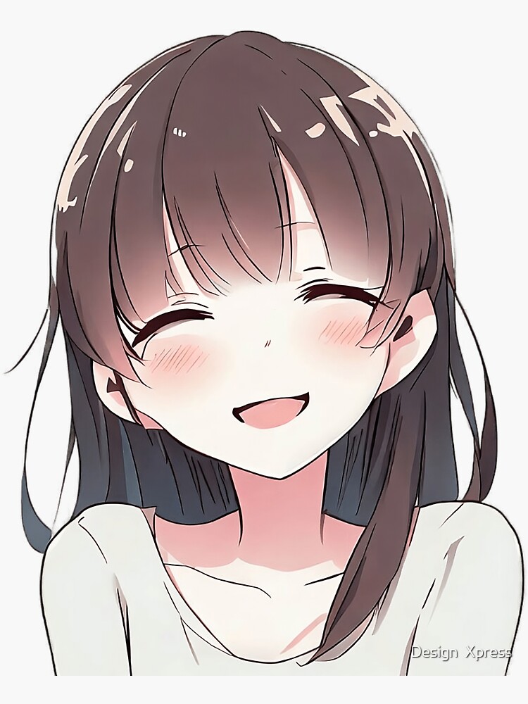 "Beautiful Cut Girl Anime Smile" Sticker for Sale by JaadeFerreira01 ...