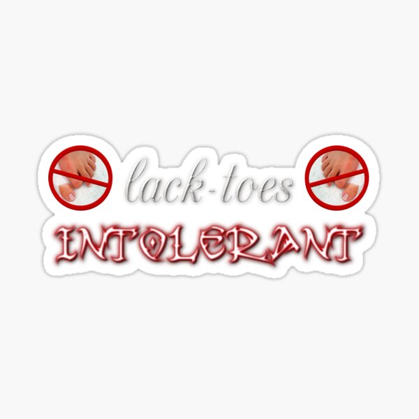 "Lactose Intolerant Lack Toes Feet Funny Cursed Meme" Sticker for Sale ...