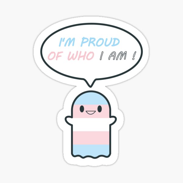 "LGBTQ+ Ghost - TRANSGENDER - Pride 2023" Sticker by Léa Beuvant ...