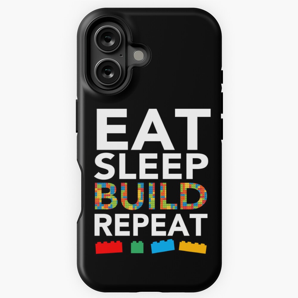 " Eat Sleep Build Repeat Building Blocks Bricks Master Builder" Poster ...