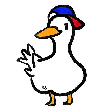 "Backwards Hat Ducky" Sticker for Sale by duckydesignco | Redbubble