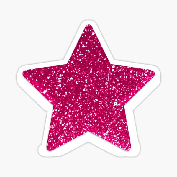 "Pink Glitter Star" Sticker for Sale by perry200 | Redbubble