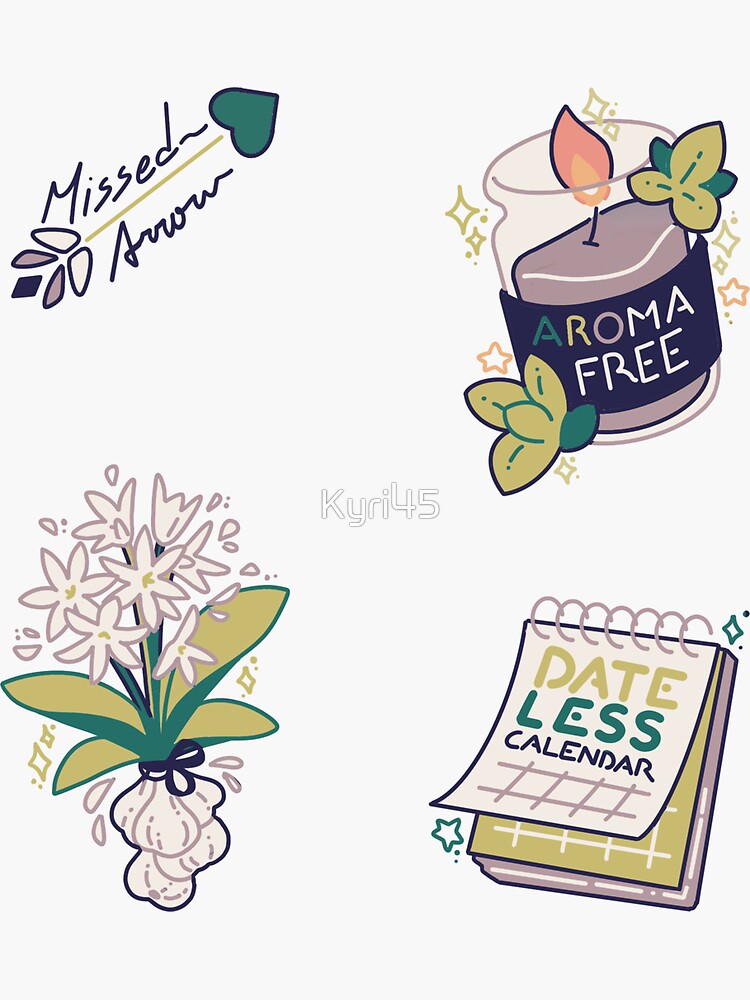 "Aromantic Memes - Sticker sheet" Sticker for Sale by Kyri45 | Redbubble