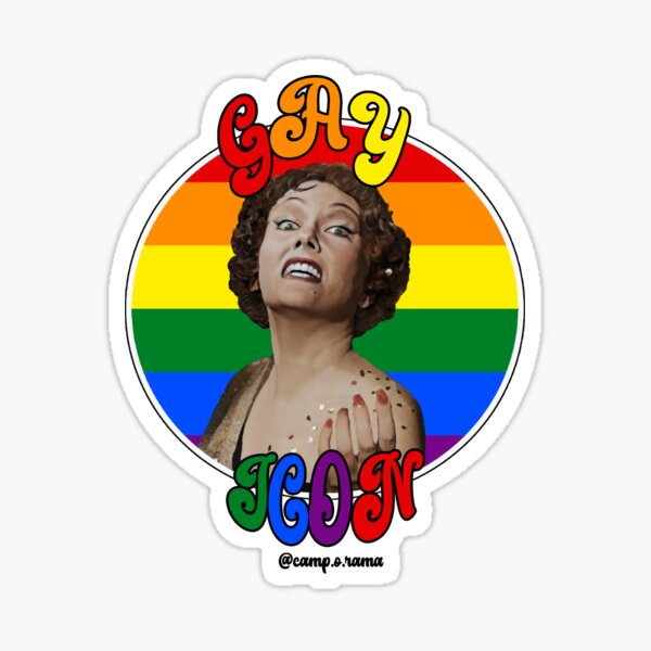 "Gay icon" Sticker for Sale by Camp-o-rama | Redbubble