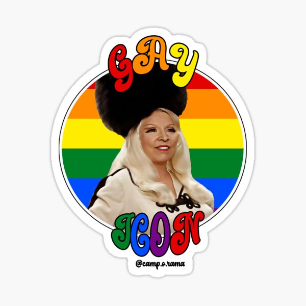 "Gay icon" Sticker for Sale by Camp-o-rama | Redbubble