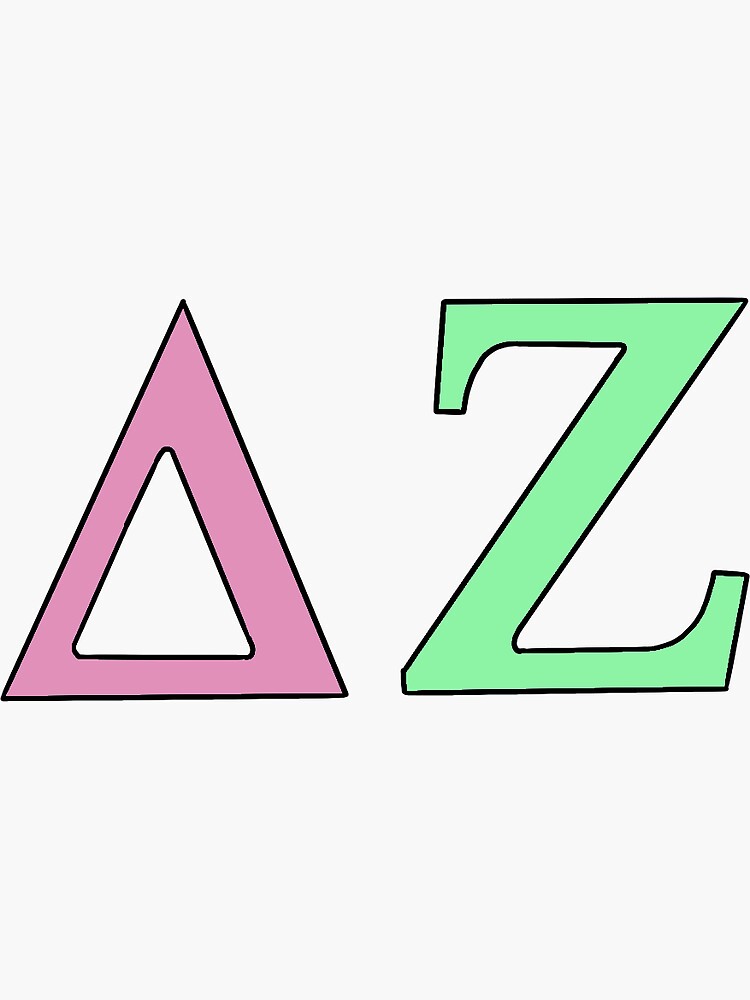 "Delta Zeta Greek Letters" Sticker for Sale by hunterjoy0413 | Redbubble