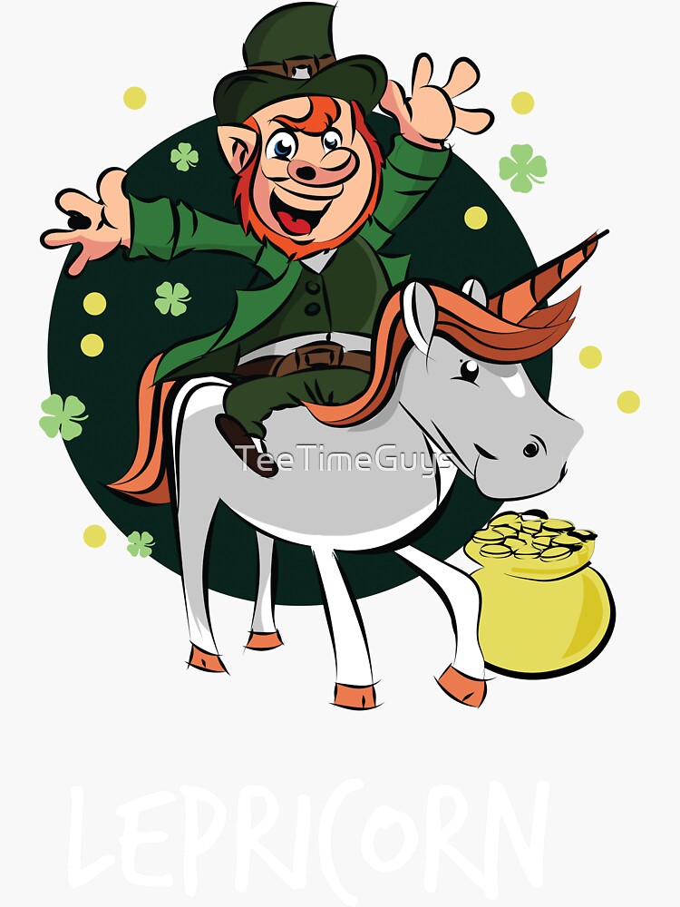 "Lepricorn " Sticker for Sale by TeeTimeGuys | Redbubble