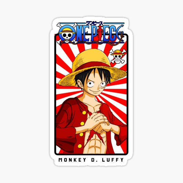 "Luffy One Piece" Sticker for Sale by Alixarebit | Redbubble