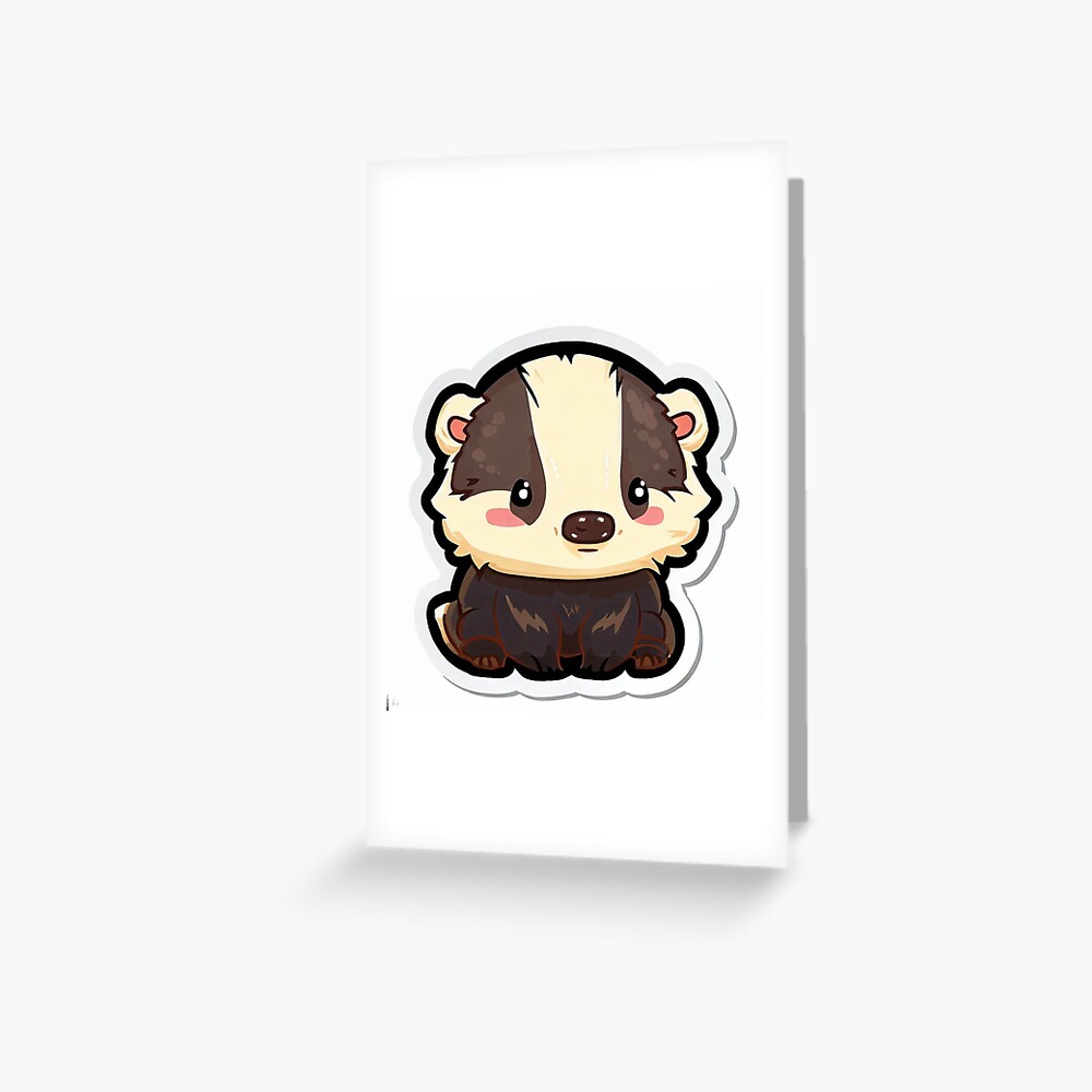 "Fierce Cuteness: Honey Badger Sticker" Sticker for Sale by Drew-Cam ...
