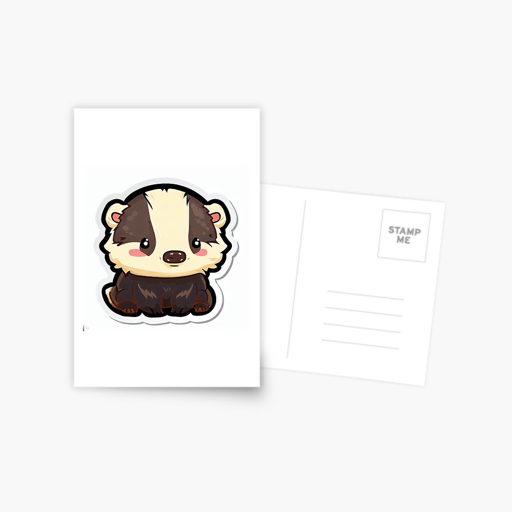 "Fierce Cuteness: Honey Badger Sticker" Sticker for Sale by Drew-Cam ...