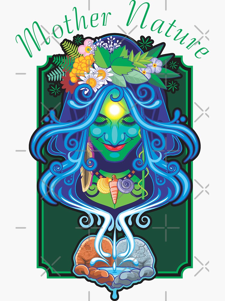 "Mother Nature" Sticker for Sale by Vector-Artist | Redbubble