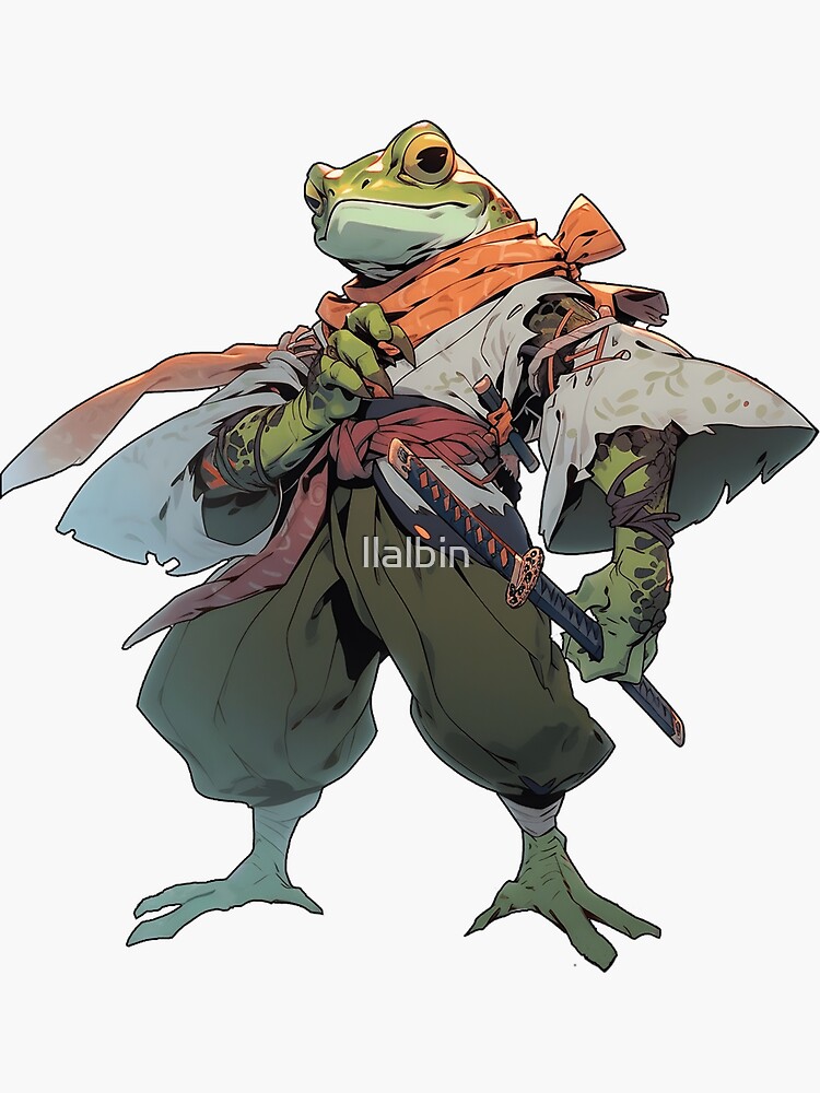 "Ninja Frog" Sticker by llalbin | Redbubble