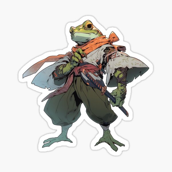 "Ninja Frog" Sticker by llalbin | Redbubble