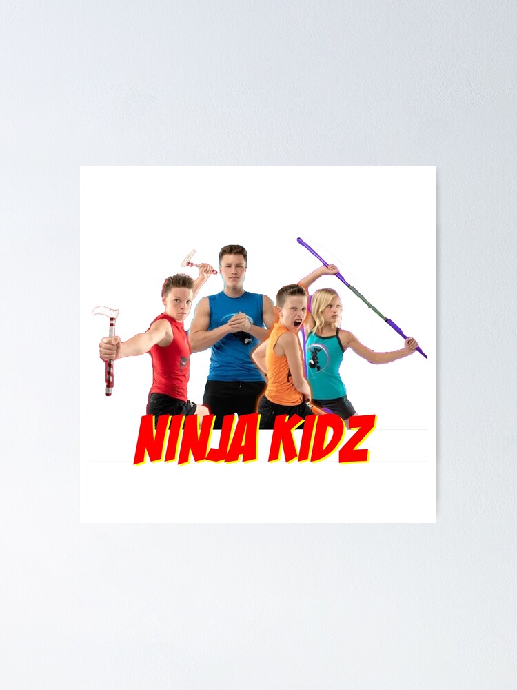 "Ninja Kidz Merch For Kids Party" Poster for Sale by Kittensurlie ...
