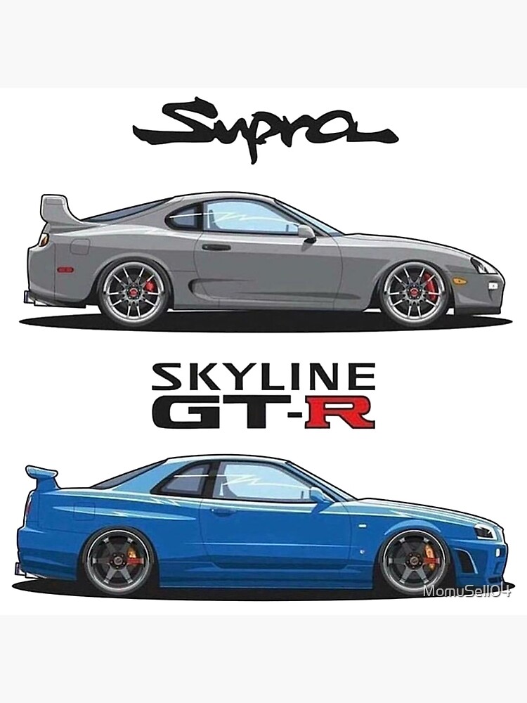 "JDM - War Machines (GT-R R34 & Supra)" Art Print by MomuSell04 | Redbubble