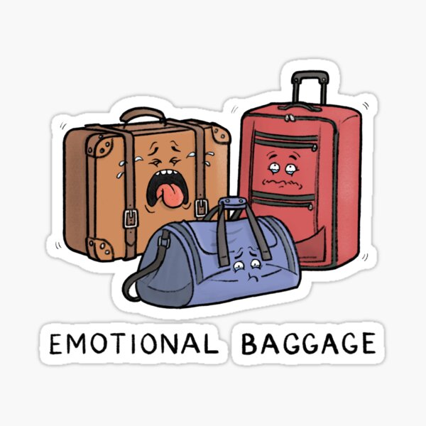 "Emotional Baggage" Sticker for Sale by carlbatterbee | Redbubble