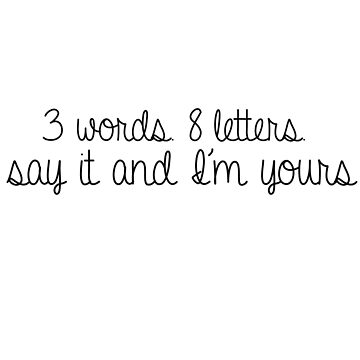 "3 Words 8 Letters " Sticker for Sale by Madison Michele | Redbubble