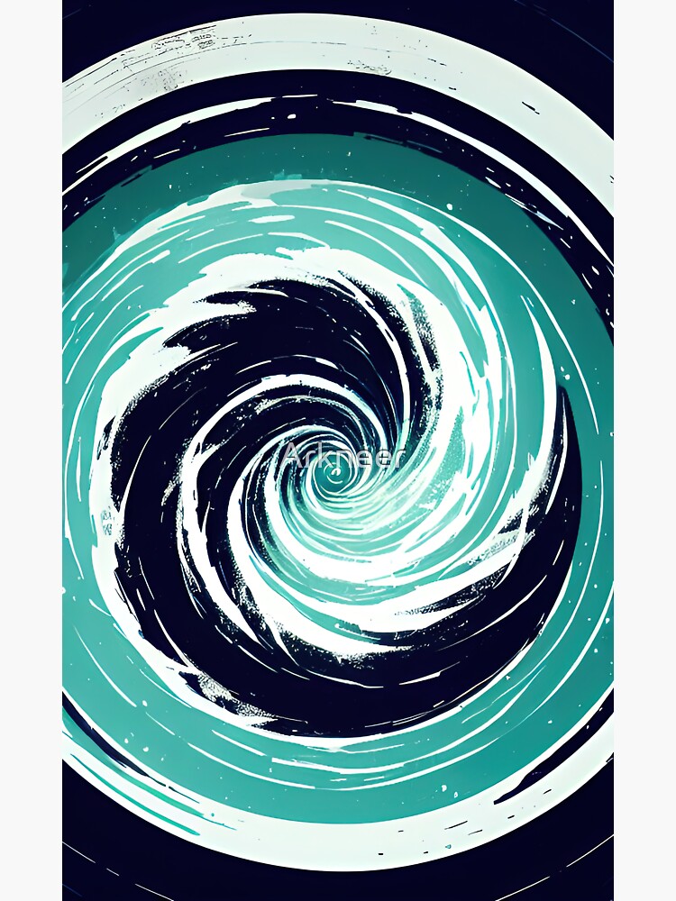 "Enigmatic Whirlpool" Sticker for Sale by Arkneer | Redbubble