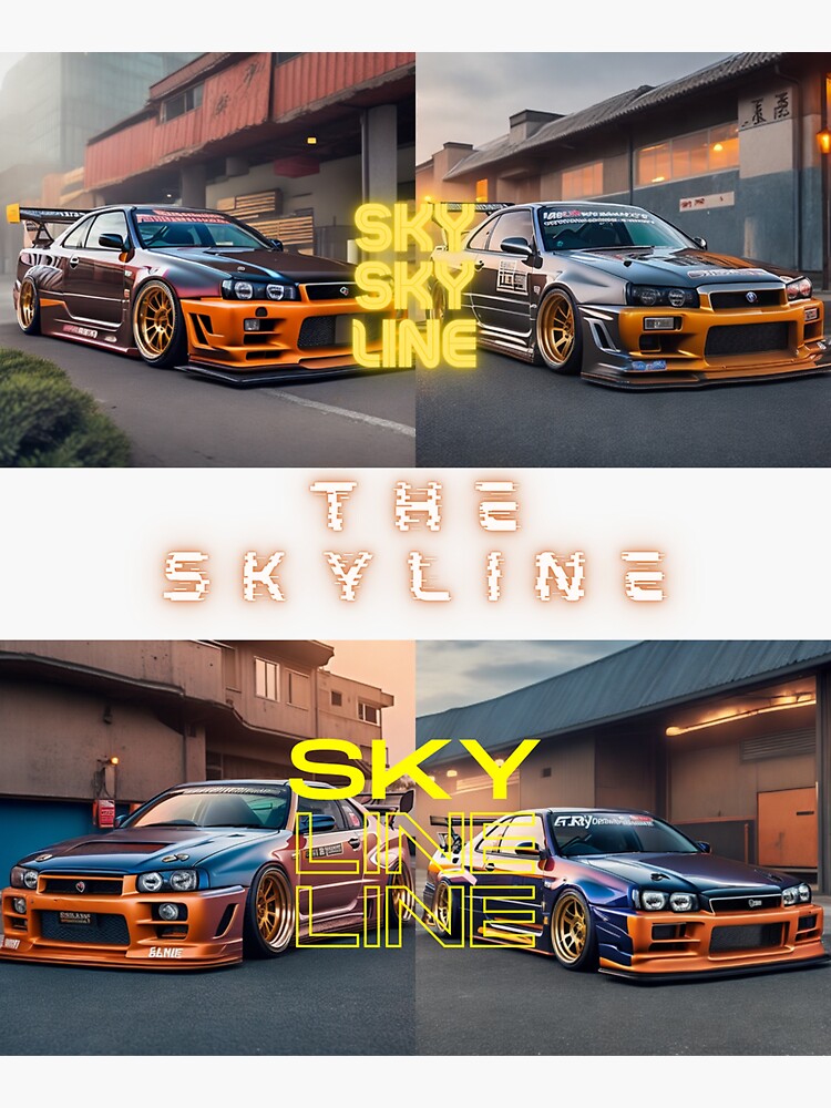"Nissan Skyline Gtr life" Sticker by Waves Wear | Redbubble