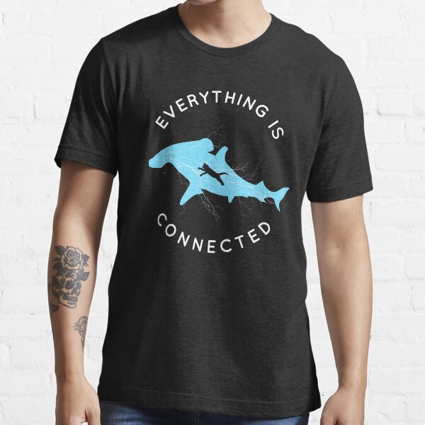 "Everything is Connected Shirt Cat Shark" Essential T-Shirt for Sale by ...