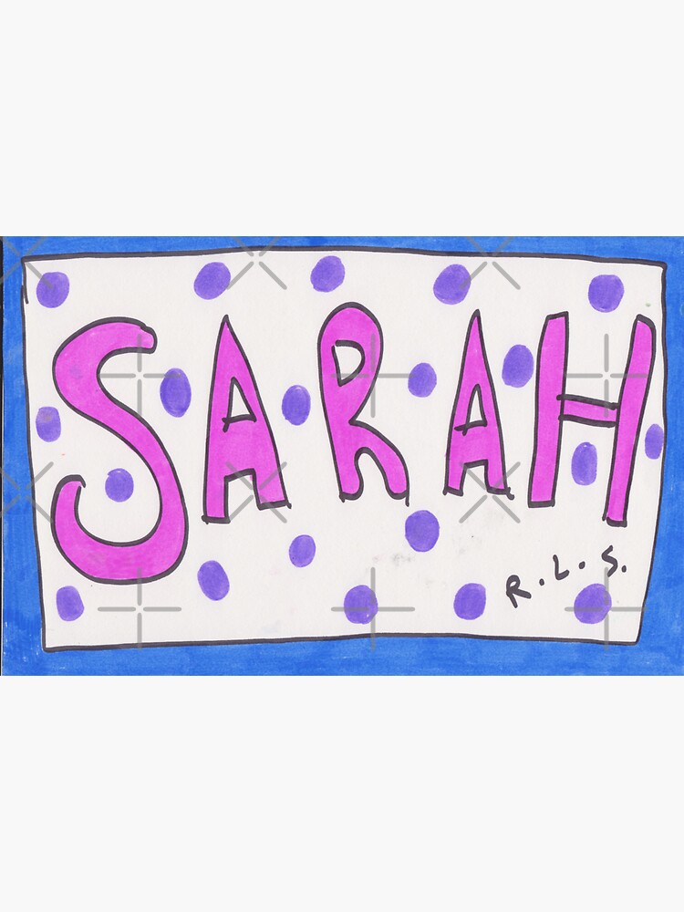 "Sarah" Sticker by ArtistRebeccaLS | Redbubble