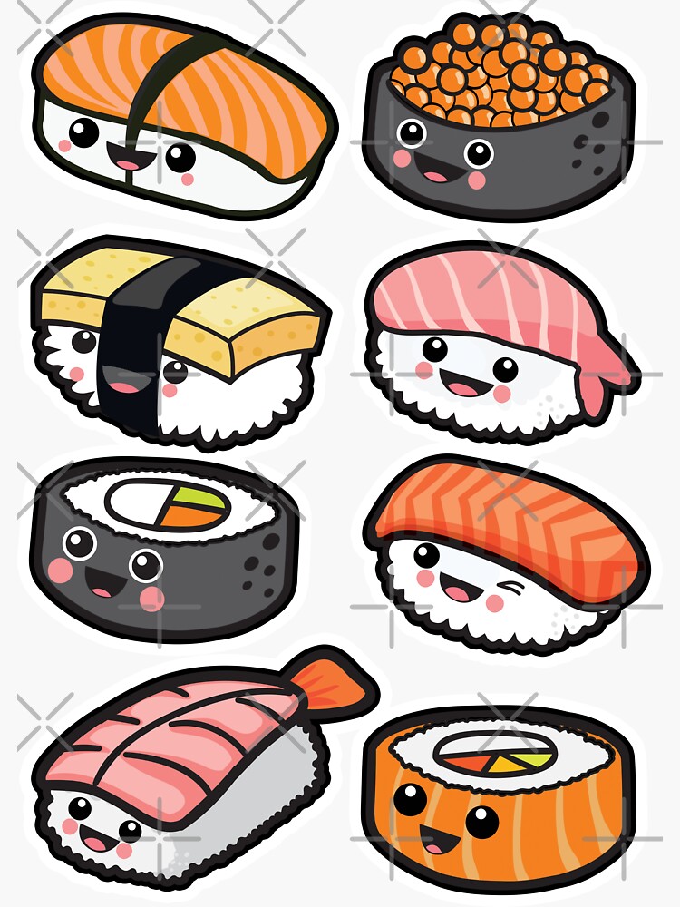 "Sushi family" Sticker for Sale by plushism | Redbubble