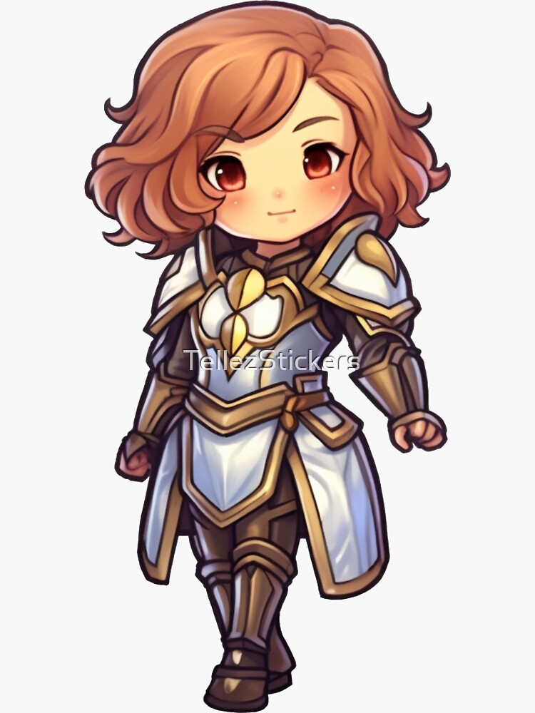 "dnd human female paladin" Sticker for Sale by TellezStickers | Redbubble