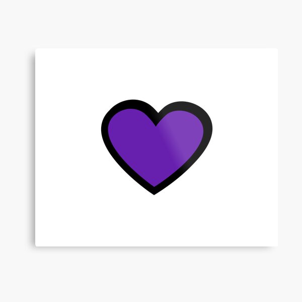 Dark Purple Heart Outline