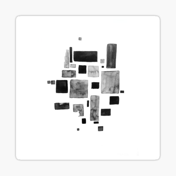 "Modernist Ink Boxes - Rectangles and Squares" Sticker by ...