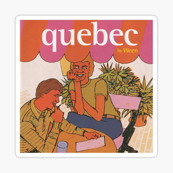 "quebec ween album cover art" Sticker for Sale by twinpeakz | Redbubble