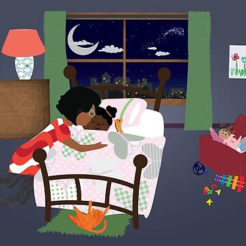 "Bedtime scene" Sticker for Sale by TimiBliss | Redbubble