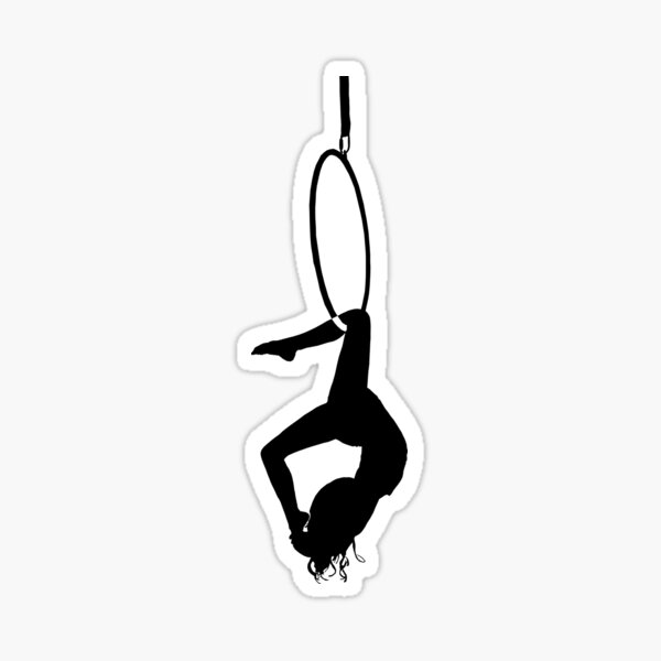 "Aerial Hoop/ Lyra Silhouette" Sticker for Sale by AbsurdiaLabs | Redbubble