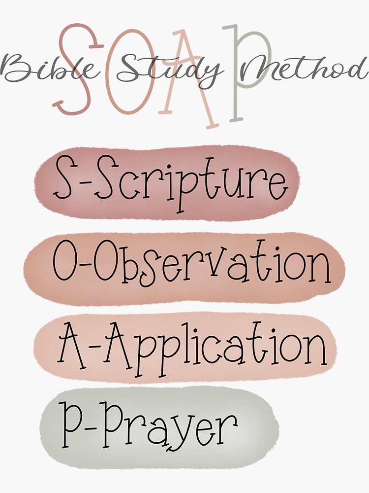 "SOAP Bible Study Method " Sticker for Sale by Willow & Grace Designs ...