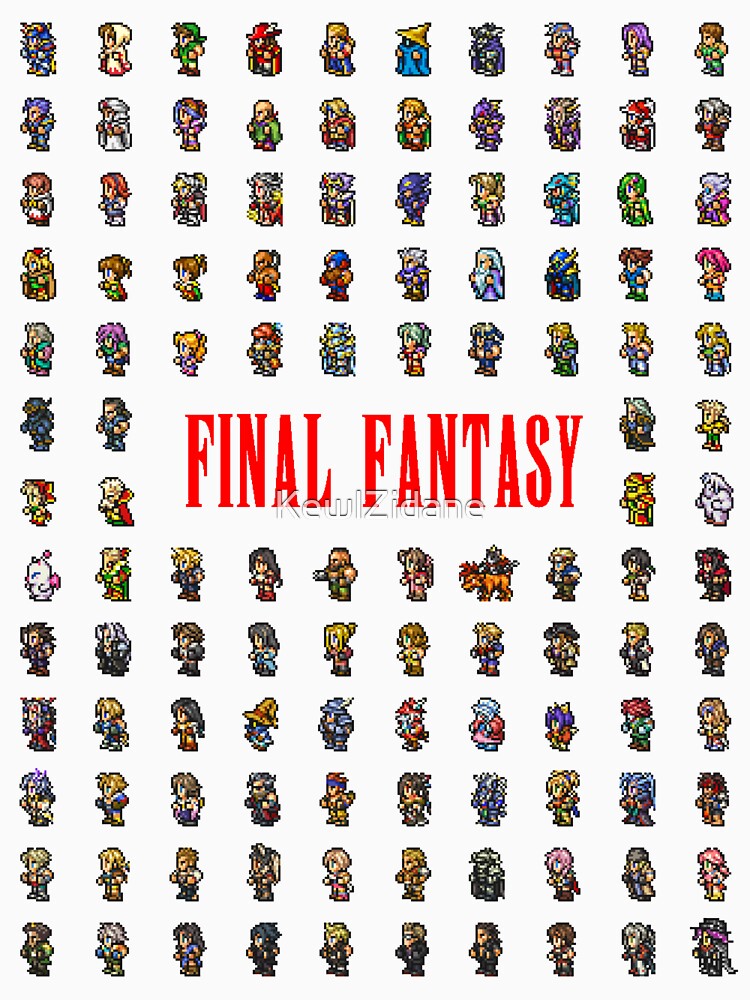 Final Fantasy Sprites Through The Ages | Essential T-Shirt