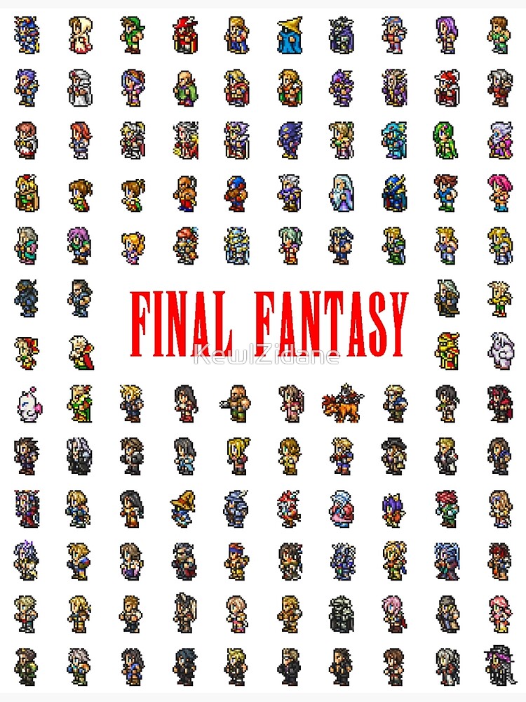 Póster «Final Fantasy Sprites a través de las edades» de KewlZidane ...