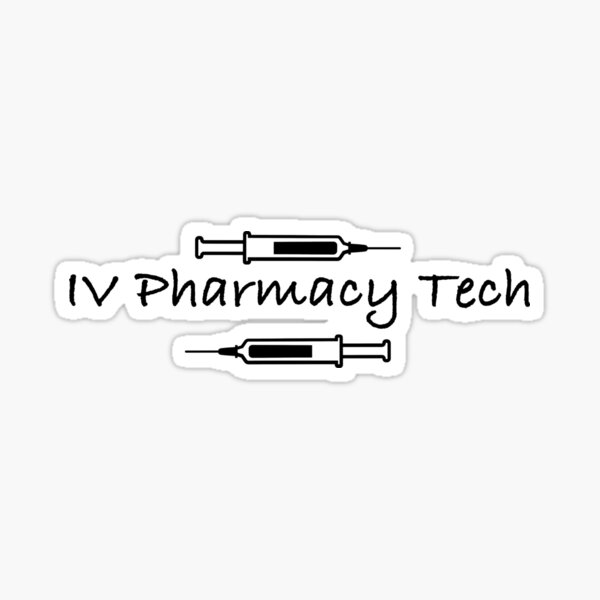 "IV Sterile Compounding Infusion Pharmacy Tech Injection Icon" Sticker ...